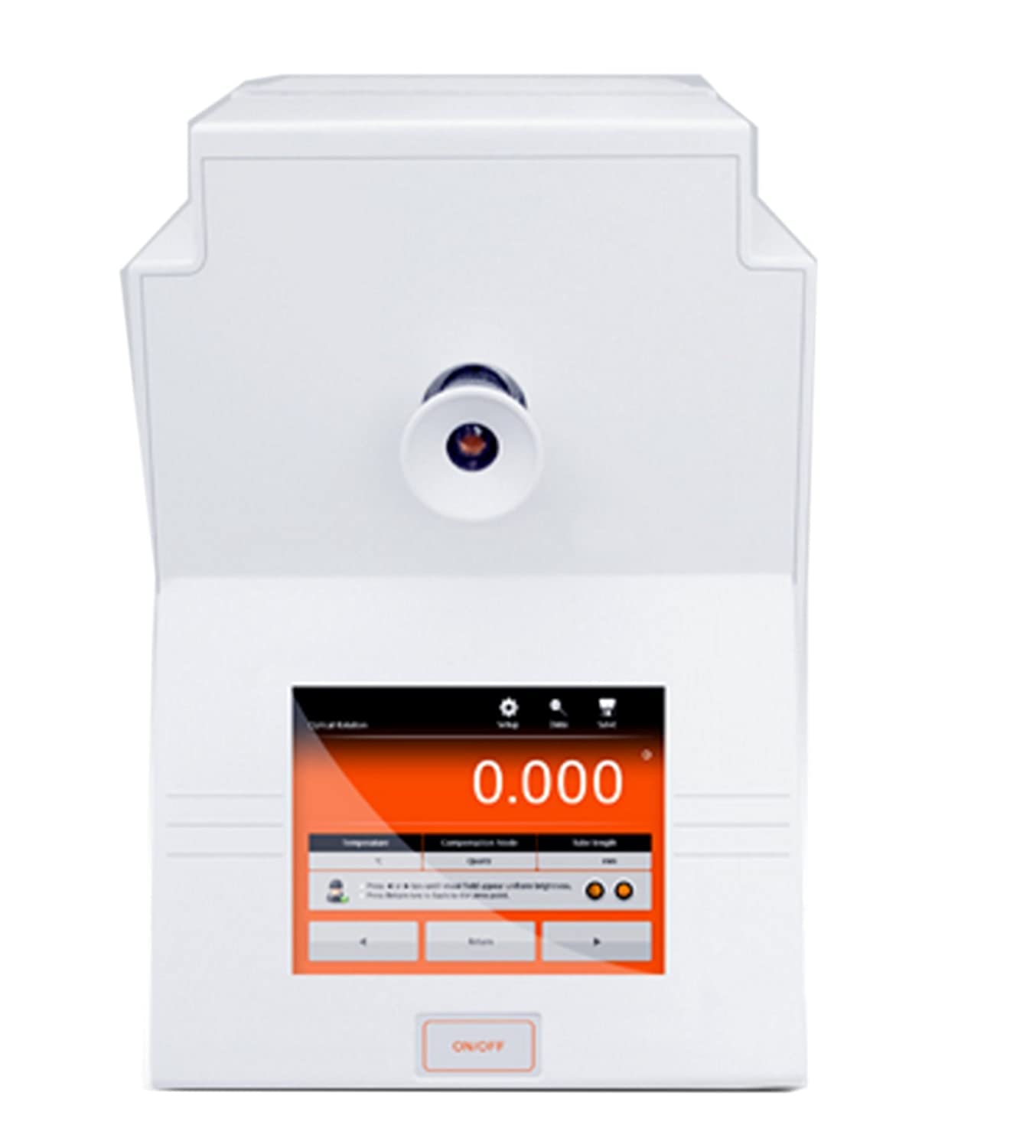 CNYST Semiautomatic Polarimeter Lab Polarimeter with Range ±90°±130°Z Accuracy ±0.02°±0.05°Z 4.5" Color Touch Screen 100 Data Sets Stored 1 to 3 Point Calibration White