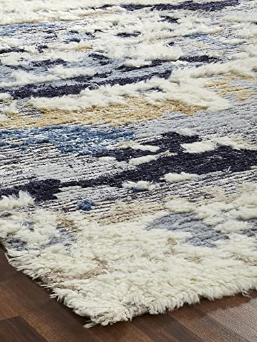 Kalaty Polaris PO-015 912 Feet, Blue Tones Area Rug, 8'6" x 11'6"