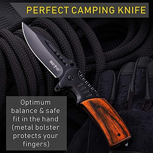 Bundle of 2 Items - Pocket Knife Spring Assisted Folding Knives - Military EDC USMC Tactical Jack Knifes - Best Small Utility Multi Purpose All in One Tools for Men Women - Best for EDC Camping Hiking