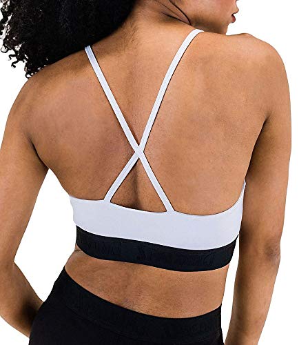 Spalding Women's Active Yoga Light Support Sports Bra, White, M