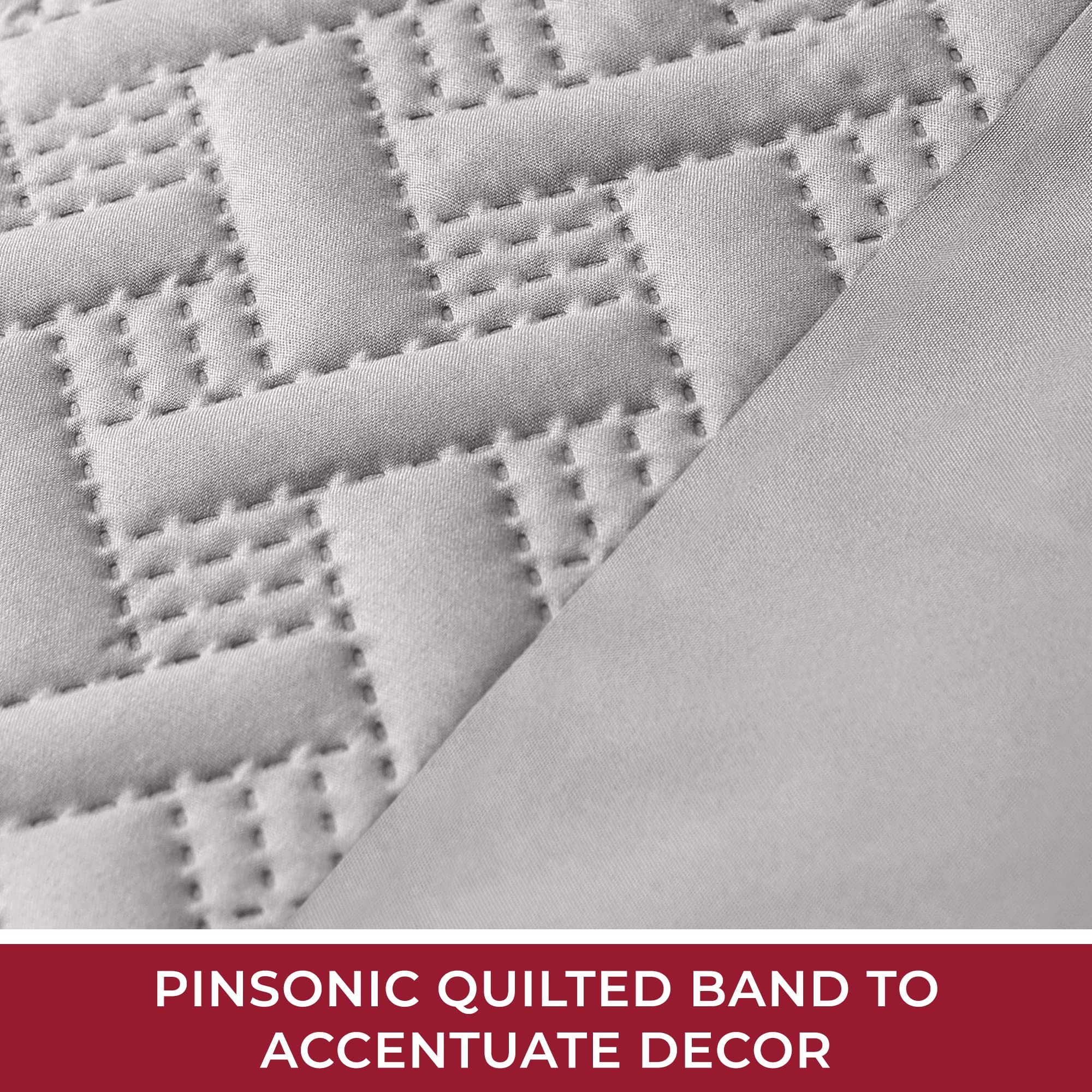 Mellanni Duvet Cover Set - Stylish & Modern - Soft & Cooling Microfiber - Fade, Stain, Shrink, and Wrinkle Resistant - Pinsonic Stripe (Queen, Light Gray)