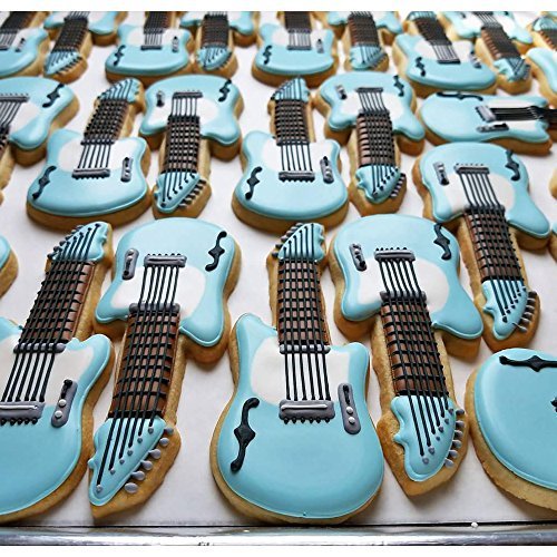 Electric Guitar Rock 'n Roll Cookie Cutter, 5.25" Made in USA by Ann Clark