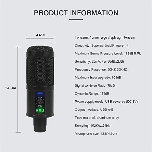 DULASP Microphone is Suitable for Laptop Professional USB Microphone Game Live Broadcast