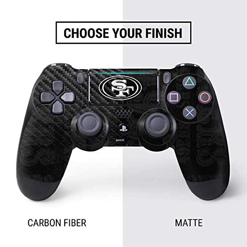Skinit Decal Gaming Skin Compatible with PS4 Slim Bundle - Officially Licensed NFL San Franciso 49ers Black & White Design