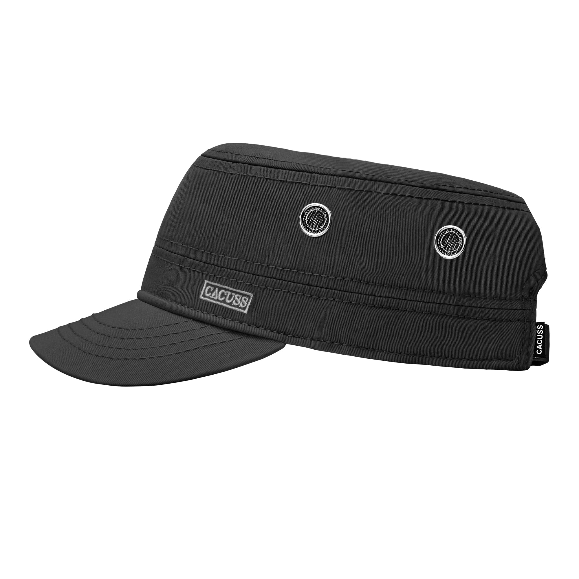 CACUSS Men's Cotton Army Cap Cadet Hat Trucker Dad Hat Military Flat Top Adjustable Classic Baseball Cap