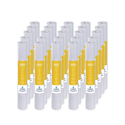 Express Water ā 25 Pack Sediment Replacement Filter ā Whole House Replacement Water Filter ā SED High Capacity Water Filter ā 5 Micron Water Filter ā 2.5ā x 20ā inch