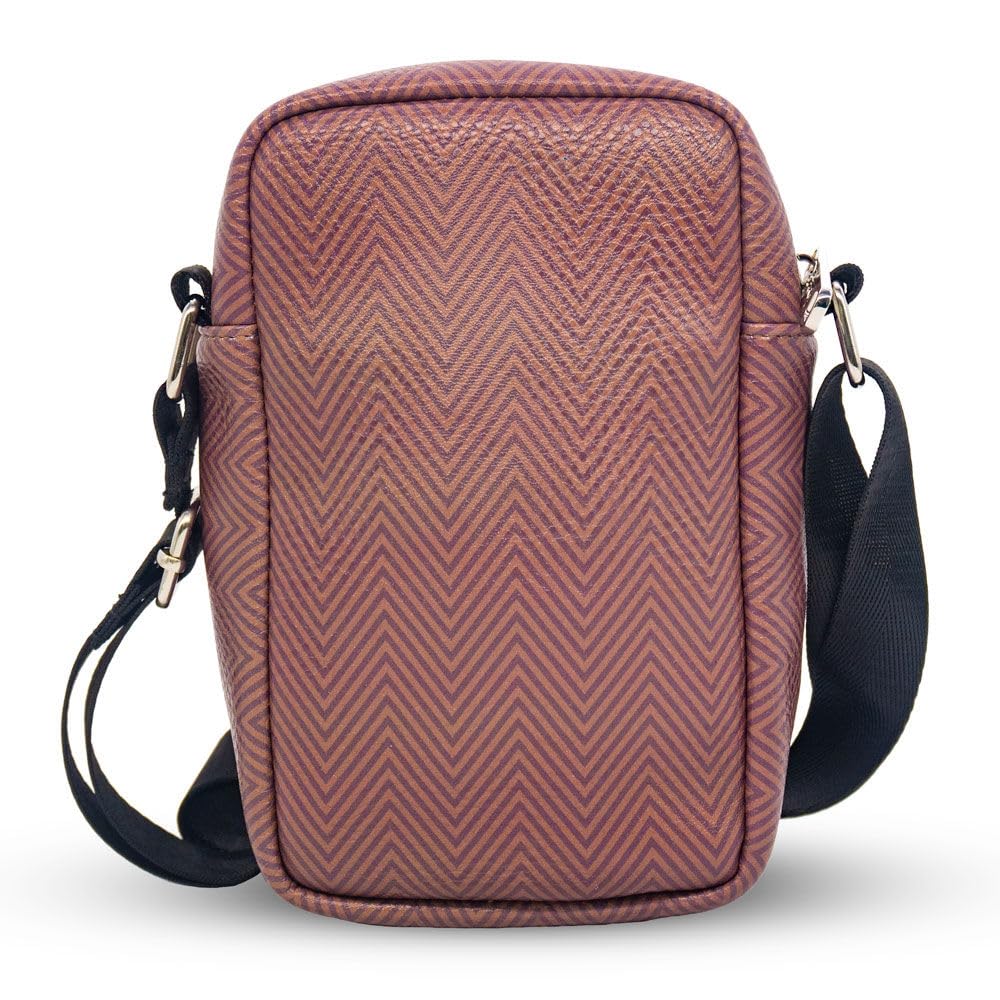Disney Bag, Cross Body, Pixar, Up, Carls Suit Character Close Up, Brown, Vegan Leather
