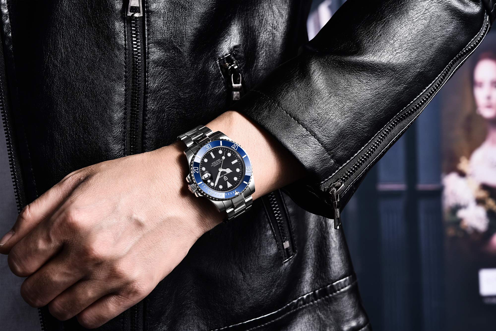 CEYADG Pagani Design Men's Watches Japanese Automatic Mechanical 40mm Sport Waterproof Stainless Steel Sapphire Glass Wrist Watch