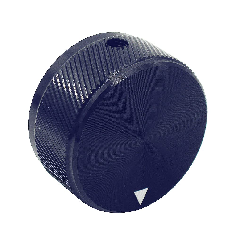 mxuteuk Black Guitar Knob Aluminum Alloy Potentiometer Control Knob Volume Audio Electric Guitar Bass Knob Screw Type 34 x 17mm (d*h) KNOB-06-34BK