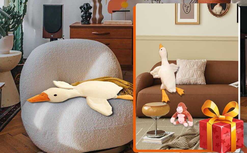 CHELEI2019 19.7" Giant Goose Stuffed Animal Toy Soft Swan Plush Throw Pillow Gifts for Kids