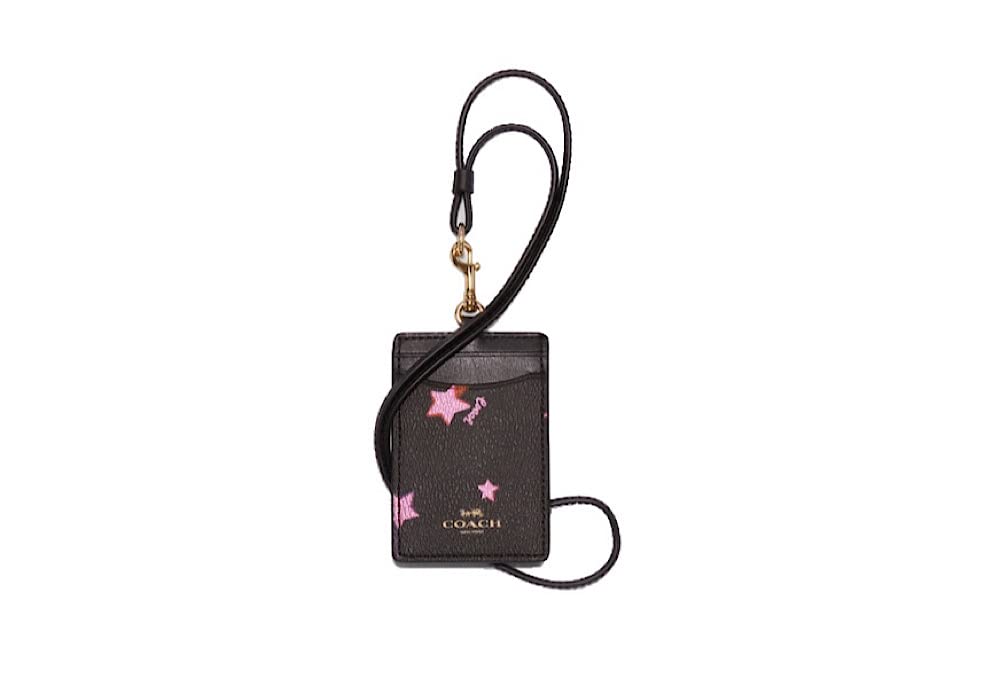 COACH ID Lanyard With Disco Star Print