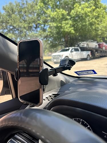 Car Phone Holder for Dashboard and Windshield.Suitable for Bumpy Roads.Adjustable Cell Phone Holder, Easy to Hug, Hands Free, Universal, Compatible with All Smartphones from 4 to 7 inches