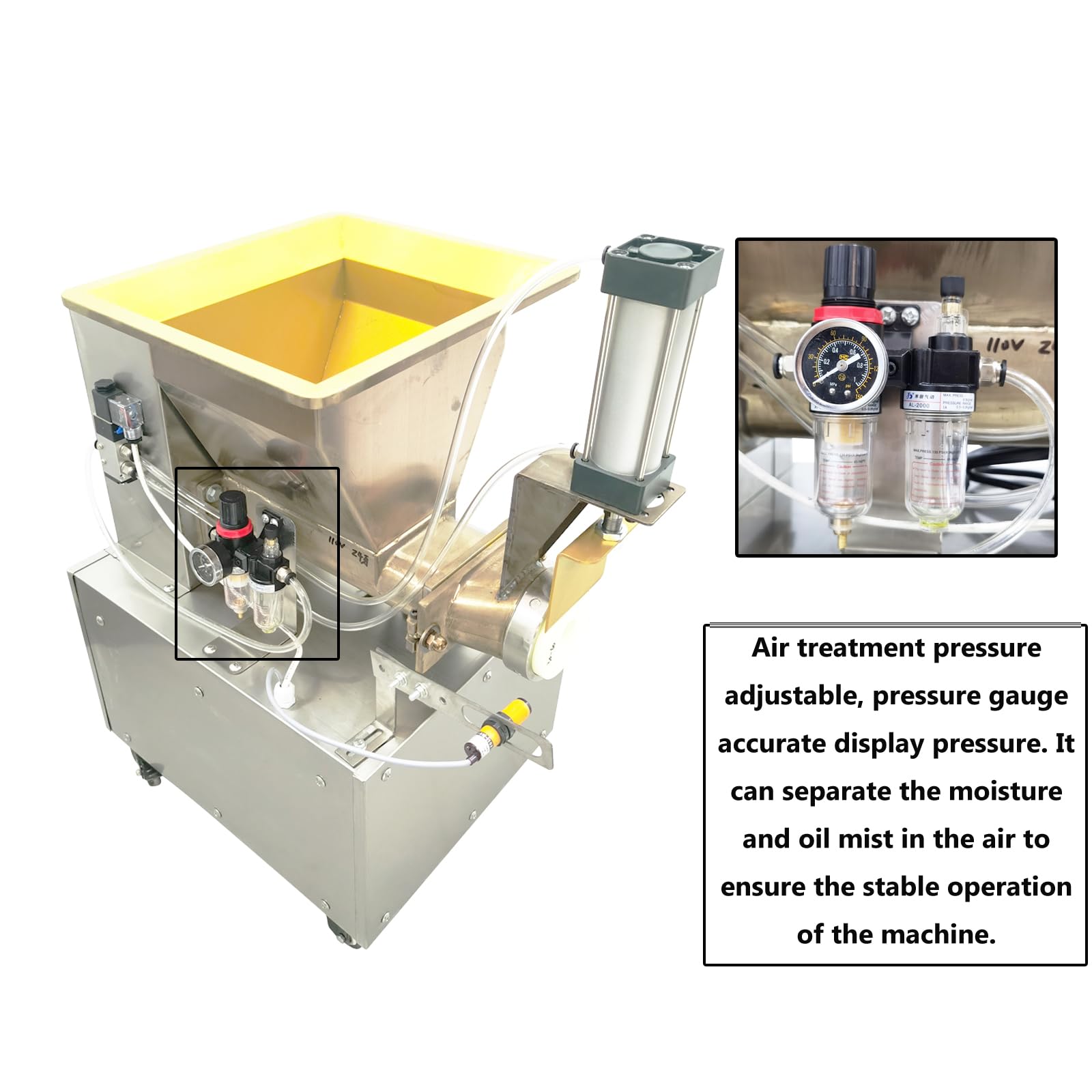 INTSUPERMAI Dough Divider Rounder Cutting Machine Electric Dough Ball Maker 0.03oz-17.6oz Hydraulic Dough Cutter Bakery Machine 110V