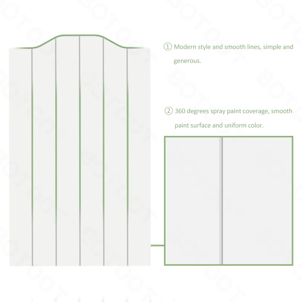 BOTOOT Swinging Door for 24/30/32/36 inches Width Vertical Stripe Cafe Door Bar Kitchen Bathroom Partition Door Two-Way Opening Automatic Closing Half Waist Door (32×42 inches)