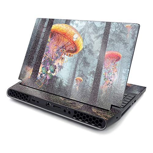 MightySkins Skin for Alienware AREA-51M R2 (2020) - Abstract Black | Protective, Durable, and Unique Vinyl Decal wrap Cover | Easy to Apply, Remove, and Change Styles | Made in The USA