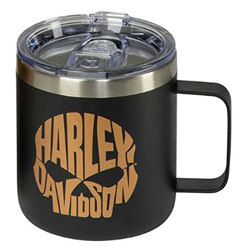 Harley-Davidson Copper Skull Travel Mug & Water Bottle Set - Stainless Steel