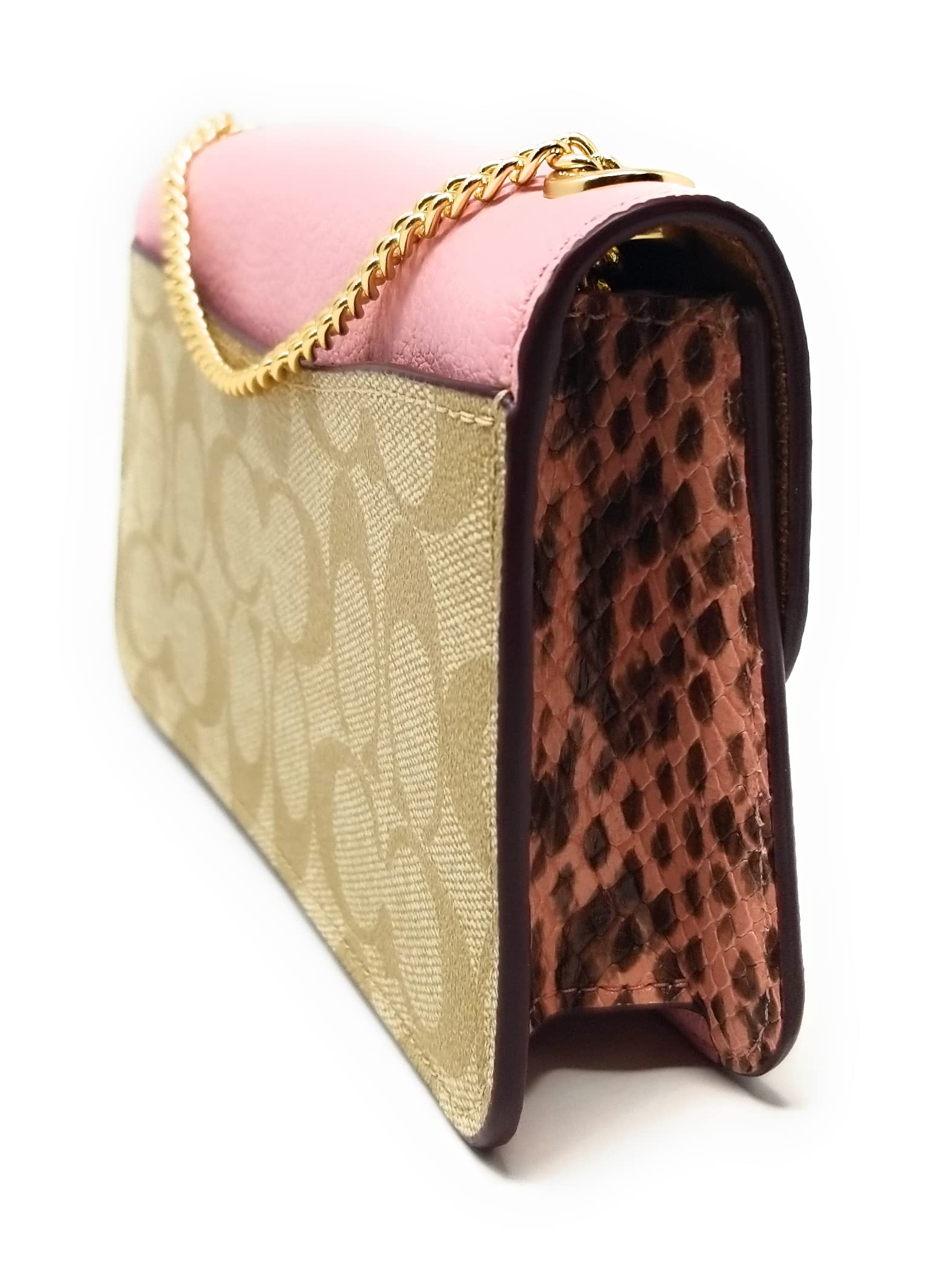 COACH Women's Morgan Crossbody (Khaki Powder Pink - Signature Canvas)