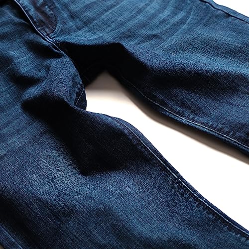 Kenneth Cole REACTION Mens Jeans Slim Fit - 2-Way Stretch Denim Jeans for Men Slim Fit - Mens Blue Jeans 5-Pocket (Jay, 40x30)
