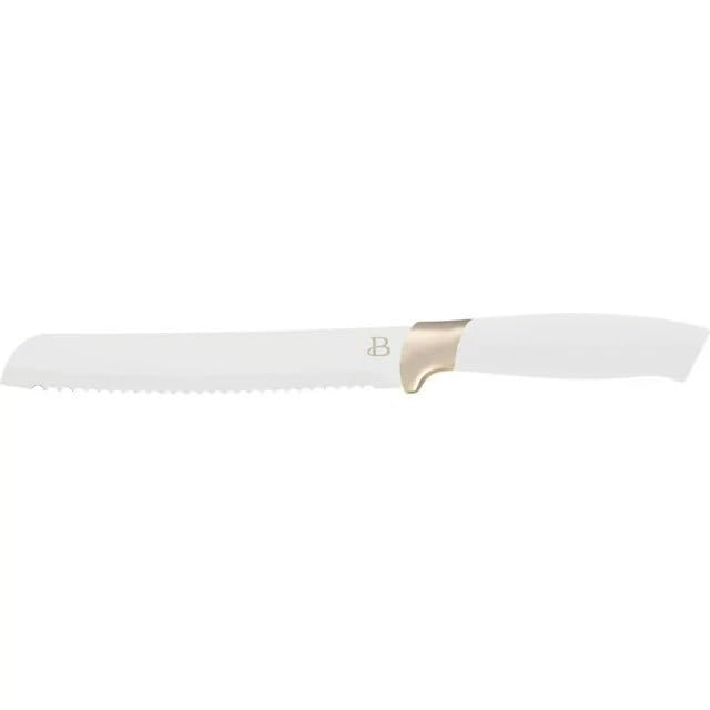 Generic 6 Piece beautiful Stainless Steel Knife Set in White Champagne Gold By Drew Barrymore