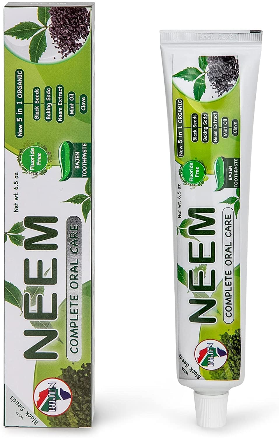 Organic Neem Complete Oral Care-Fluoride Free- 5 in 1 Toothpaste