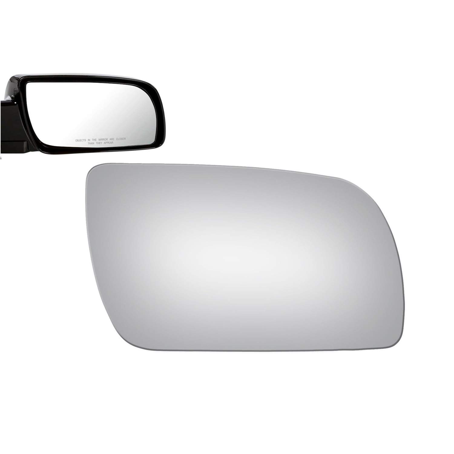 WLLW Mirror Glass Replacement for CHEVY GMC 1992's - 2000's Truck Passenger Side