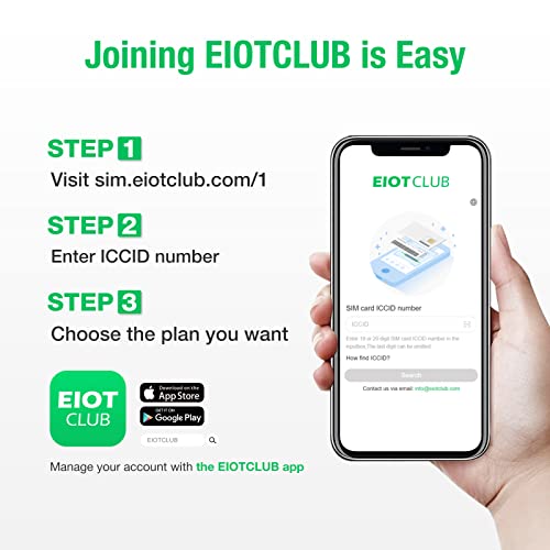 Support Verizon ATT T-Mobile EIOTCLUB Data SIM Card - USA Coverage No Contract 4G LTE Cellular for Security Solar and Hunting Trail Game Cameras Unlocked IoT Device
