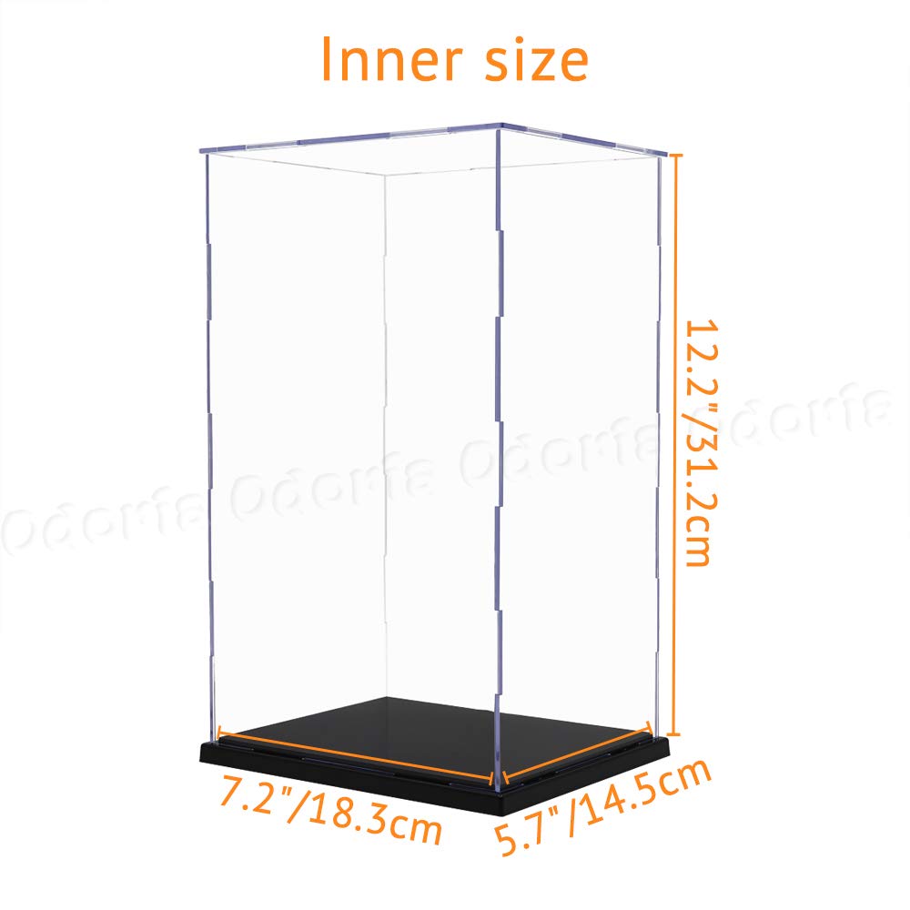 Odoria Clear Acrylic Assembly Required Display Box Case 12.2" High Dustproof Figure Display