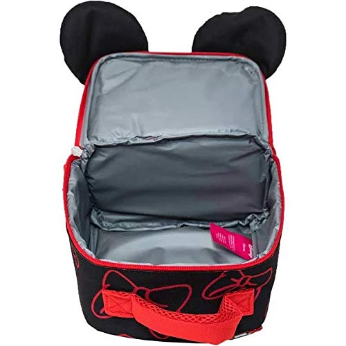 Disney Minnie Mouse Dual Compartment w/Ears & Bow Insulated Lunch Tote Red / One Size