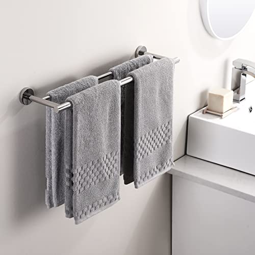 KES 23.6-Inch Double Towel Bar SUS304 Stainless Steel Bathroom Kitchen Towel Holder Dual Towel Rail Rustproof Wall Mount Polished Finish, A2001S60