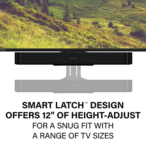 Sanus Soundbar Mount for Sonos Beam - Height Adjustable Up to 12" & Designed to Work with Any TV - Custom Fit to The Beam for Optimal Audio Performance