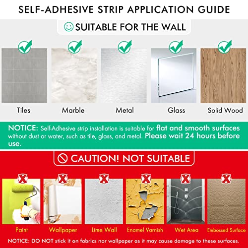 KES Adhesive Towel Bar 30-Inch Bathroom No Drill Towel Holder Sticky on Towel Rack Easy Install SUS304 Stainless Steel Rustproof Brushed Finish, A7000S75B-2
