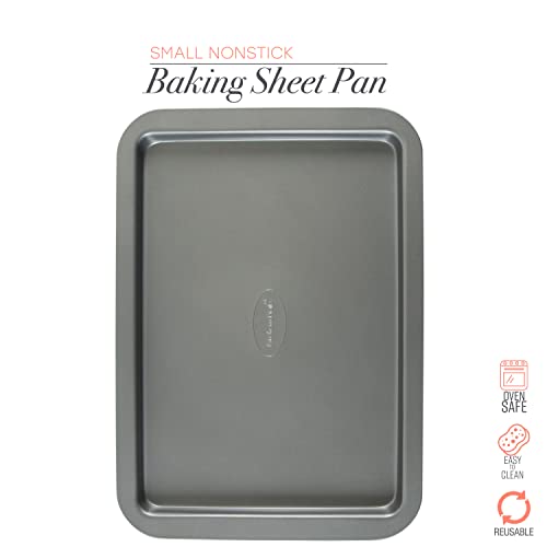 Kitchen Details Small Nonstick Baking Sheet | Creates Even Heating and Browning | Durable | Easy to Clean | Oven Safe up to 500 Degrees | Bakeware | Grey