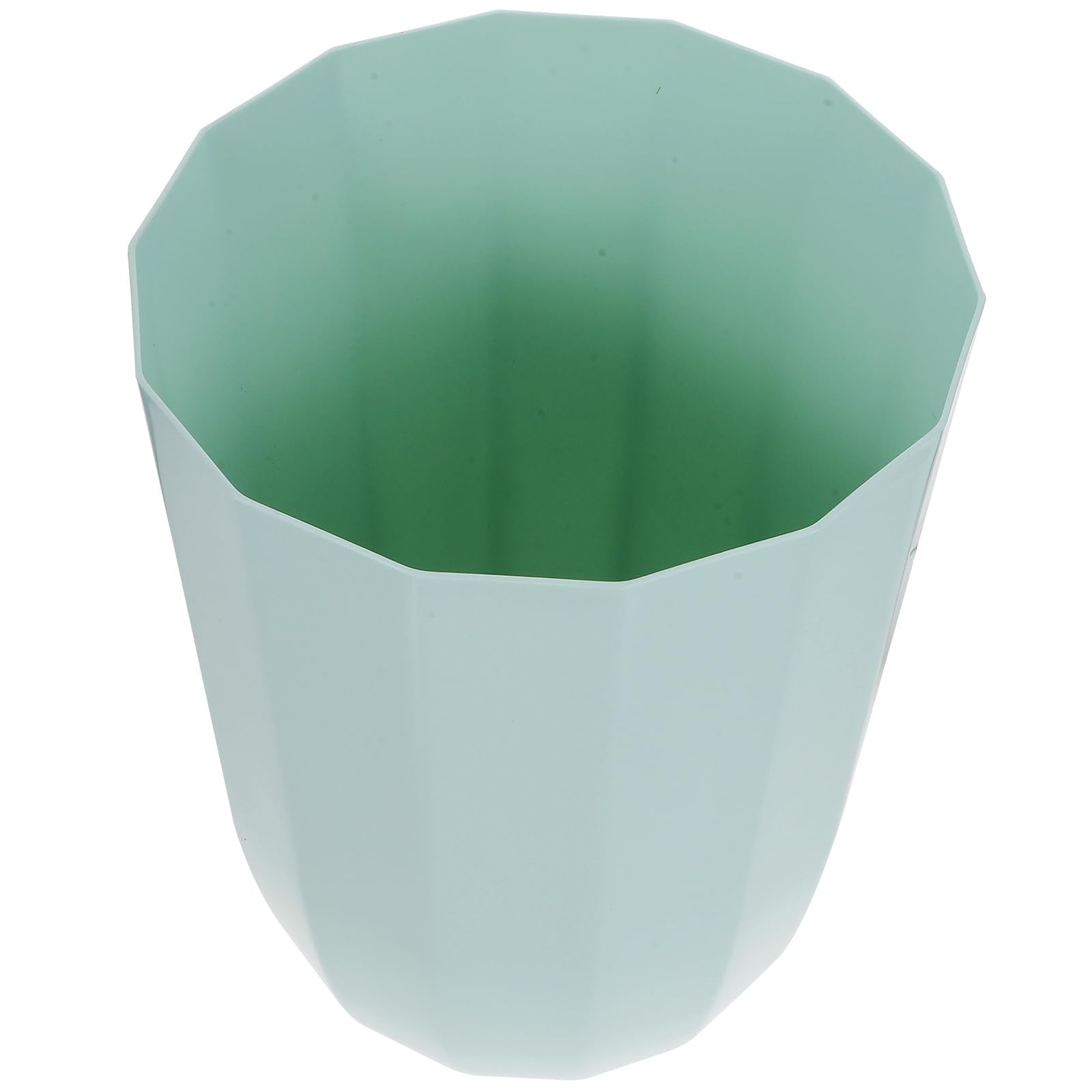 Zerodeko Plastic Trash Can, Open-Top, Green, 12-Inch Diameter, 6-Inch Height, 3.5-Gallon Capacity