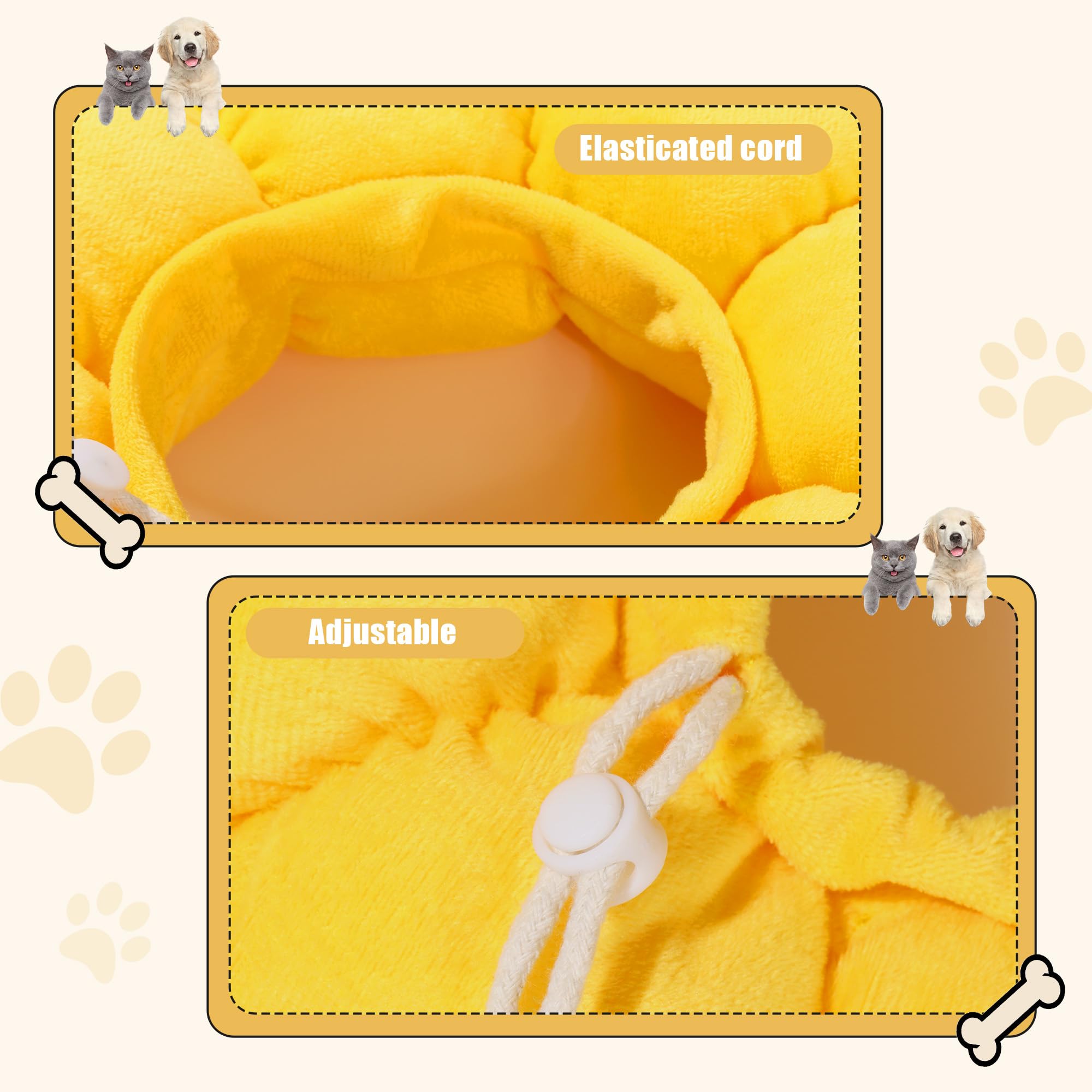 HOMBYS Soft Dog Cone for Dogs and Cats, Cute & Fluffy Flower Shape for Claming Dog, Adjustable Dog Collar Alternative After Surgery, Protective Elizabethan Collar for Dogs Recovery & Stop Licking,S
