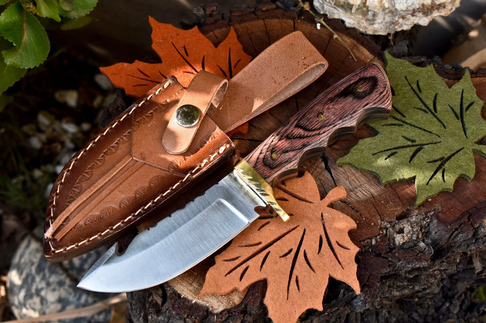 Cutlery Salvation 8.0" Custom Handmade D2 Steel Blade Hunting Knife | Hard Wood