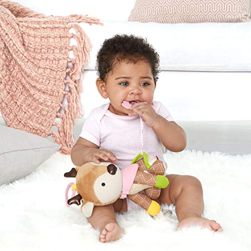 Skip Hop Bandana Buddies Baby Activity and Teething Toy with Multi-Sensory Rattle and Textures, Deer