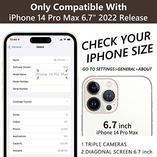 Keallce Case for iPhone 14 Pro Max 6.7'' 2022, Flip Wallet Case with Card Slots, Ring Stand Holder Kickstand, Folio Leather Protective Phone Cover for Women Compatible with iPhone 14 Pro Max 5G, Beige
