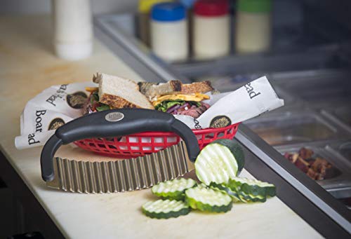 Tablecraft H6610 Crinkle Cutter Single Blade with Plastic Handle, Small, Black