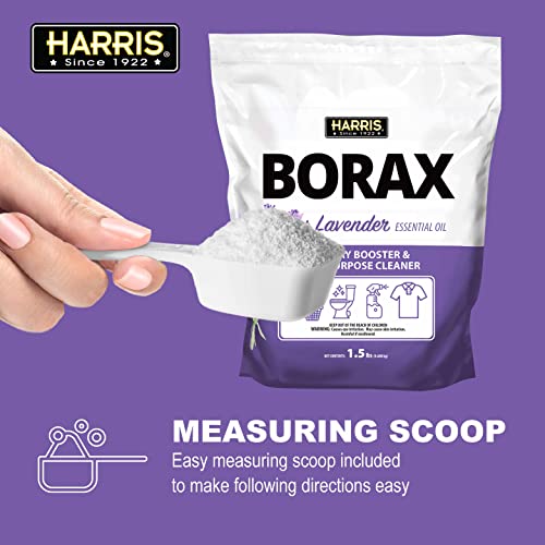 Harris Borax Laundry Booster and Multipurpose Cleaner, 1.5lb (Lavender)