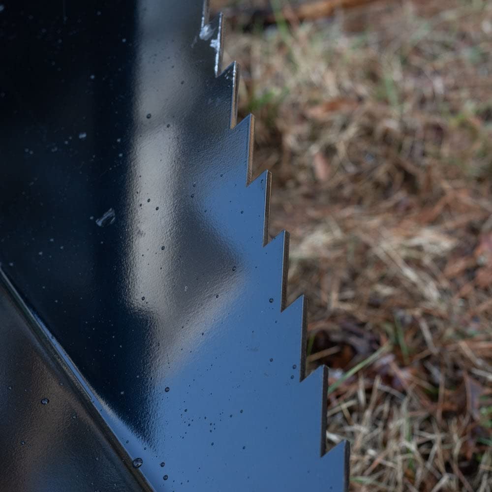 Titan Attachments Economy Series Skid Steer Stump Bucket Tree Scoop, Universal Quick Tach, HD Serrated Leading Edge, Ideal for Ripping Roots & Removing Smaller Tree Stumps, Light Construction