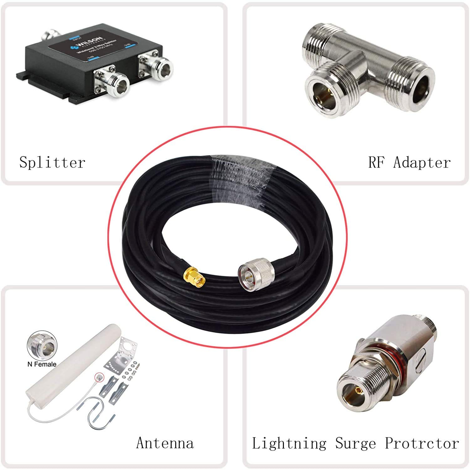 onelinkmore Lora Antenna Cable N Male to SMA Male Coax Cable 32ft 50ohm 5D-FB OD7.5 Low-Loss Extension Cable SMA to N Ultra Low Loss Cable for CDMA GSM DCS 3G 4G Mobile Signal Booster Repeater