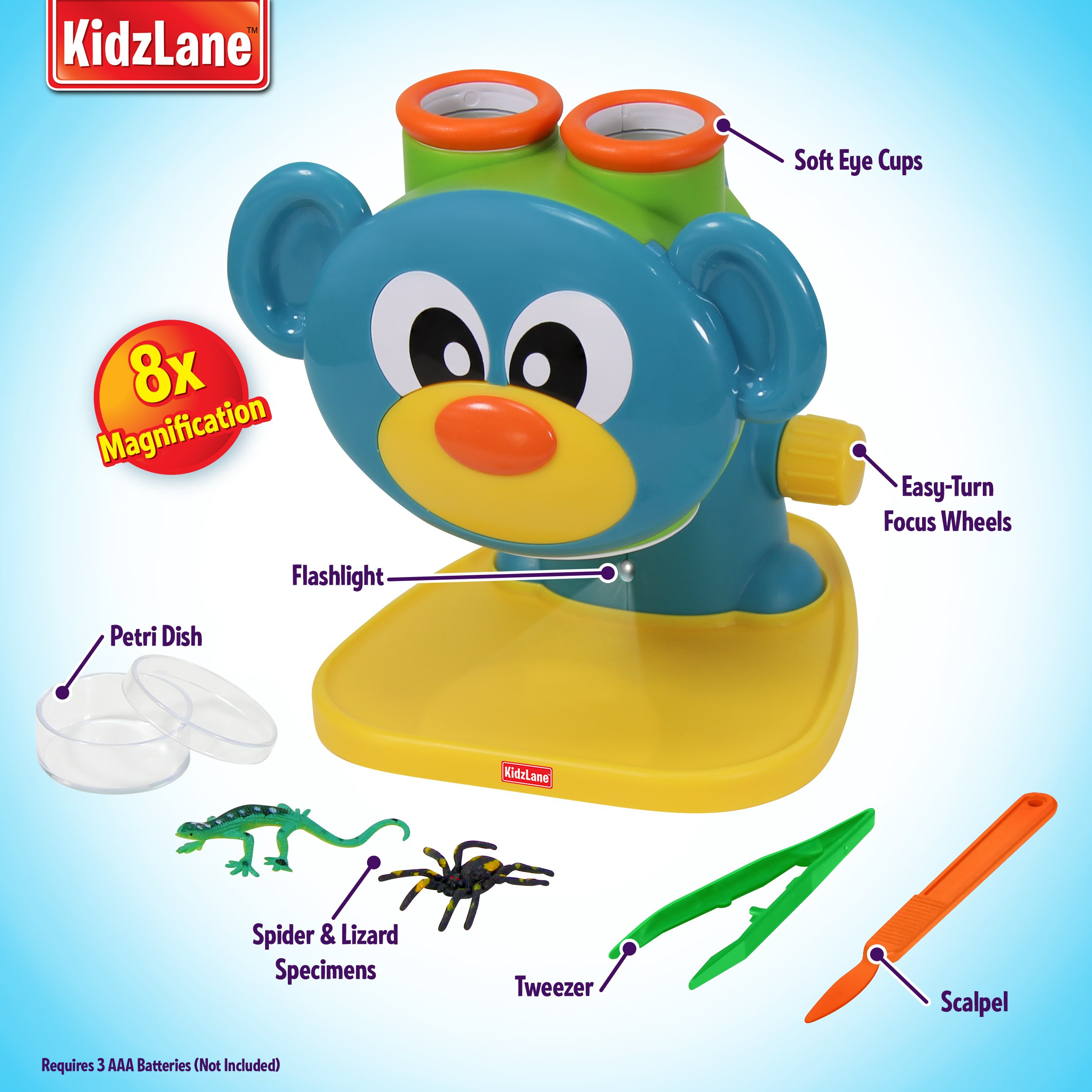 Microscope Kit for Kids | Children’s Wooden Science Kit Microscope with 2 Viewing Lenses and 10 Picture Slides | Educational STEM Toys for Toddlers and Kids Ages 3+ (B07DQR2483)