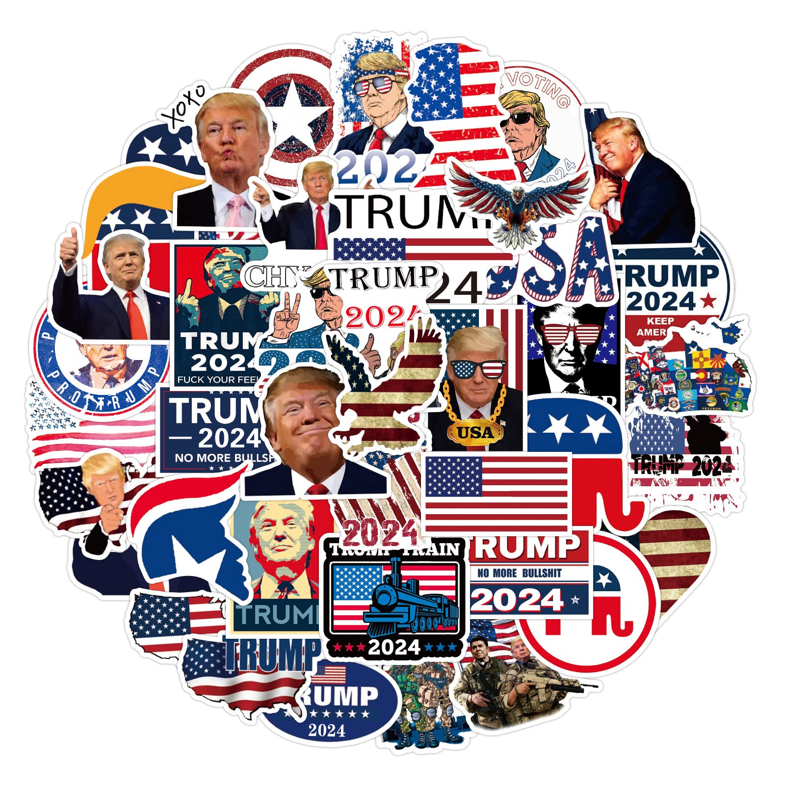 Breezer Trump Gifts Set | 2024 Stuff Donald For Men & Women Including Flag Hat Stickers Socks Wristband Lapel Pin Coin