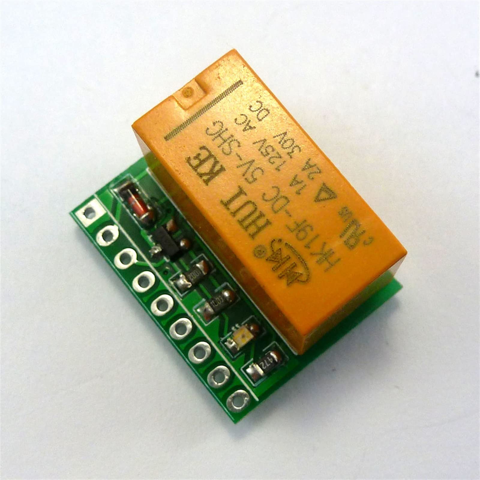 EWNICE 4 Pcs Mini Ultra-Light 1 Channel Relay Board for Motor reversing Polarity Reversal HK19F DC5V PCB Module
