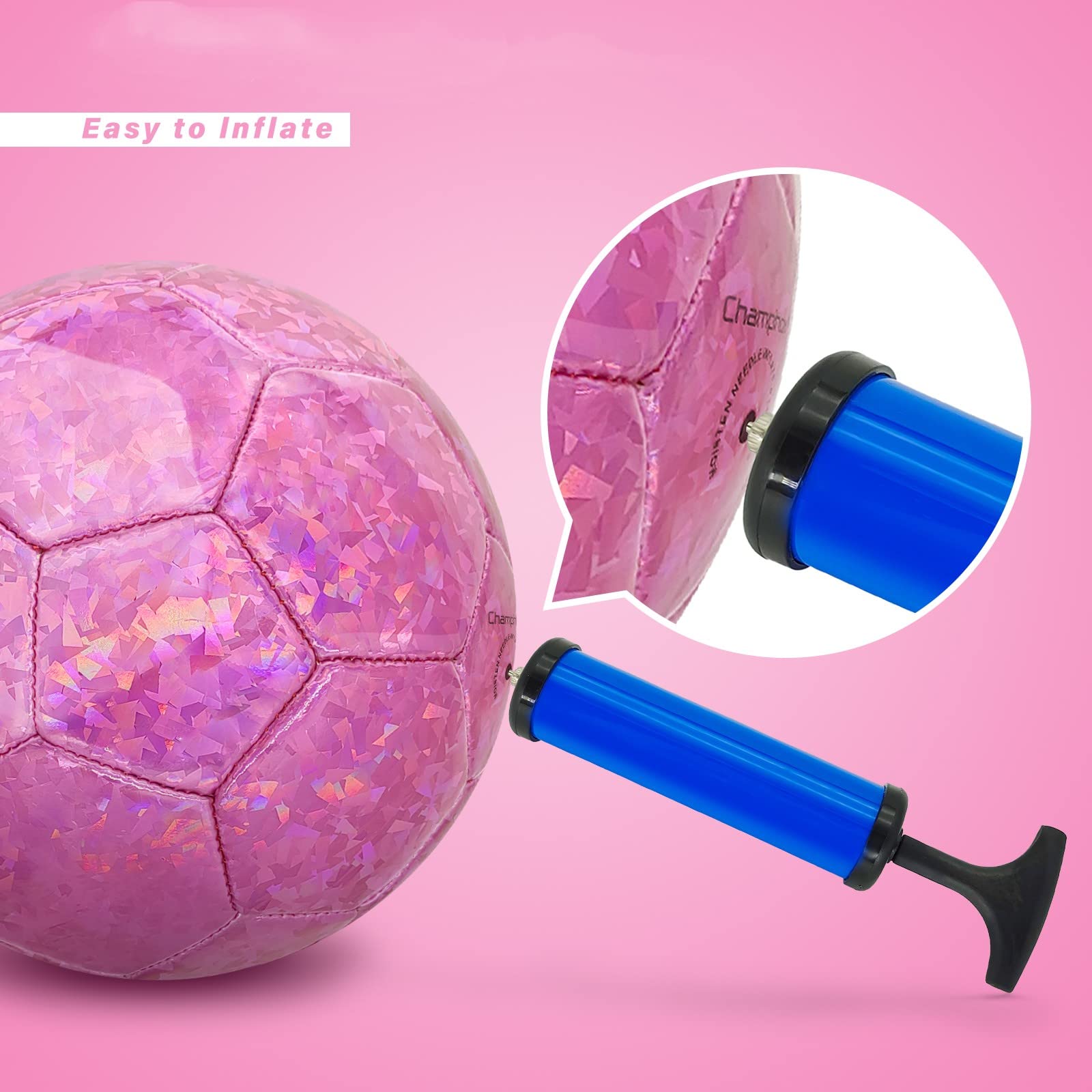 Champhox Soccer Ball Pump for Basketball Football Volley Ball (Random Color)