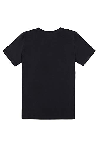 Champion Boys Short Sleeve Tee Shirt Chest Script Big and Little Boys Top (Black, Small, s)