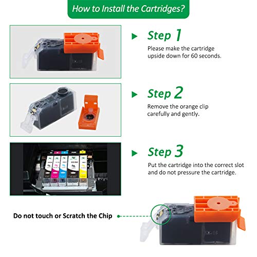 Supricolor 15 Pack PGI-225 CLI-226 Ink Cartridges High Yield Compatible with PIXMA iP4820 iP4920 iX6520 MG5120 MG5320 MG6120 MG6220 MG8120 MG8220 MX712 MX882 MX892 ( Without Gray)