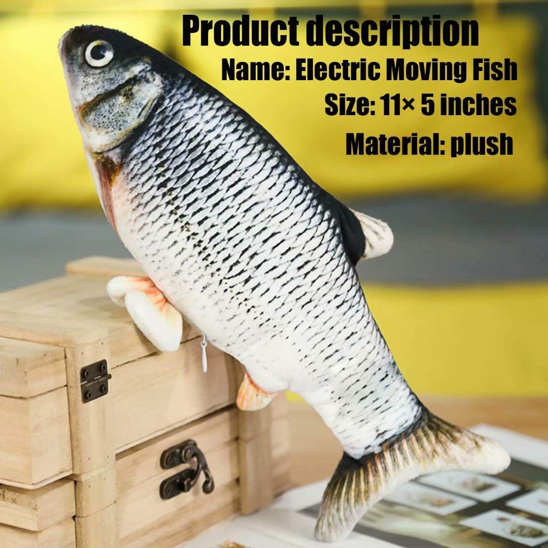 QIAONIUNIU Electric Moving Fish Interactive Plush Toys
