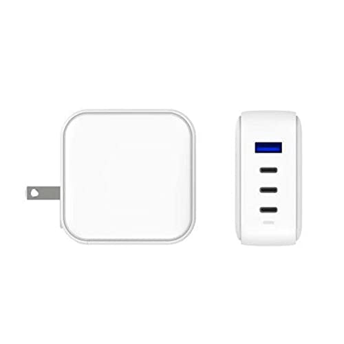 BoxWave Charger Compatible with Plantronics BackBeat Fit 2100 - PD miniCube (100W), 100W 3 PD Port Wall Charger International - Winter White