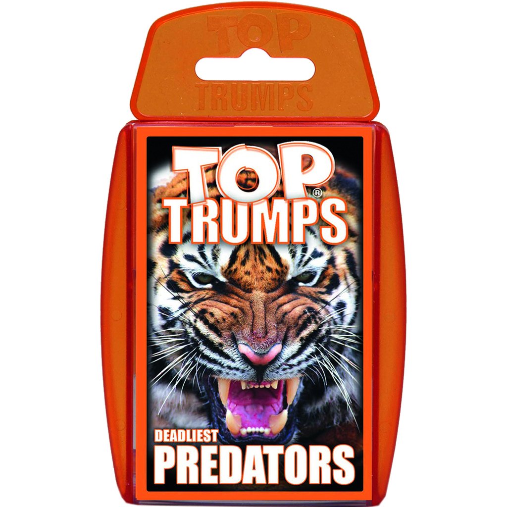 Top Trumps Predators Top Trumps Classic Card Game, Learn facts about Killer Whales, Lions and Scorpions in this educational pack, great gift for aged 6 plus